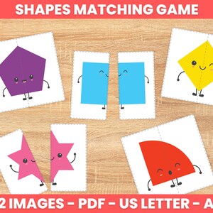 Shapes Matching Game for Kids, Toddler Shapes Game, Shape Matching ...