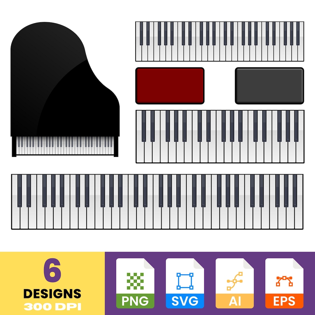 Piano Keyboard Music Instrument Classic Sound Notes Icon Clipart ...