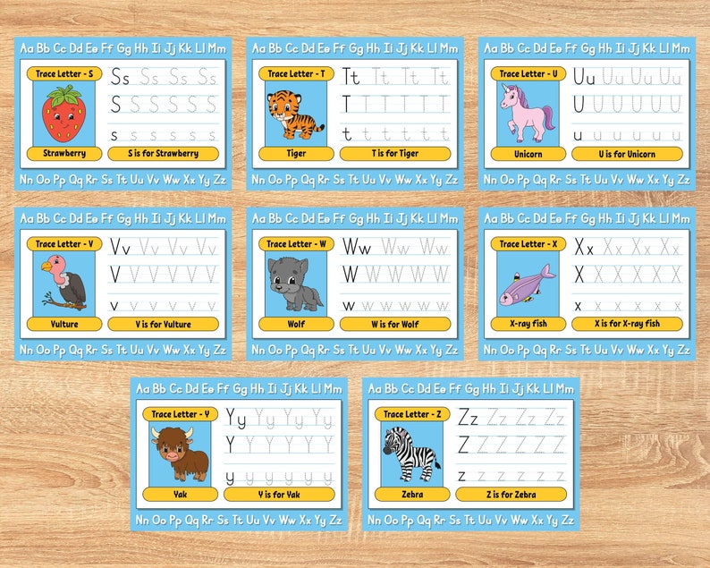 Alphabet Tracing Worksheets, ABC Preschool Worksheets, Letter Tracing ...