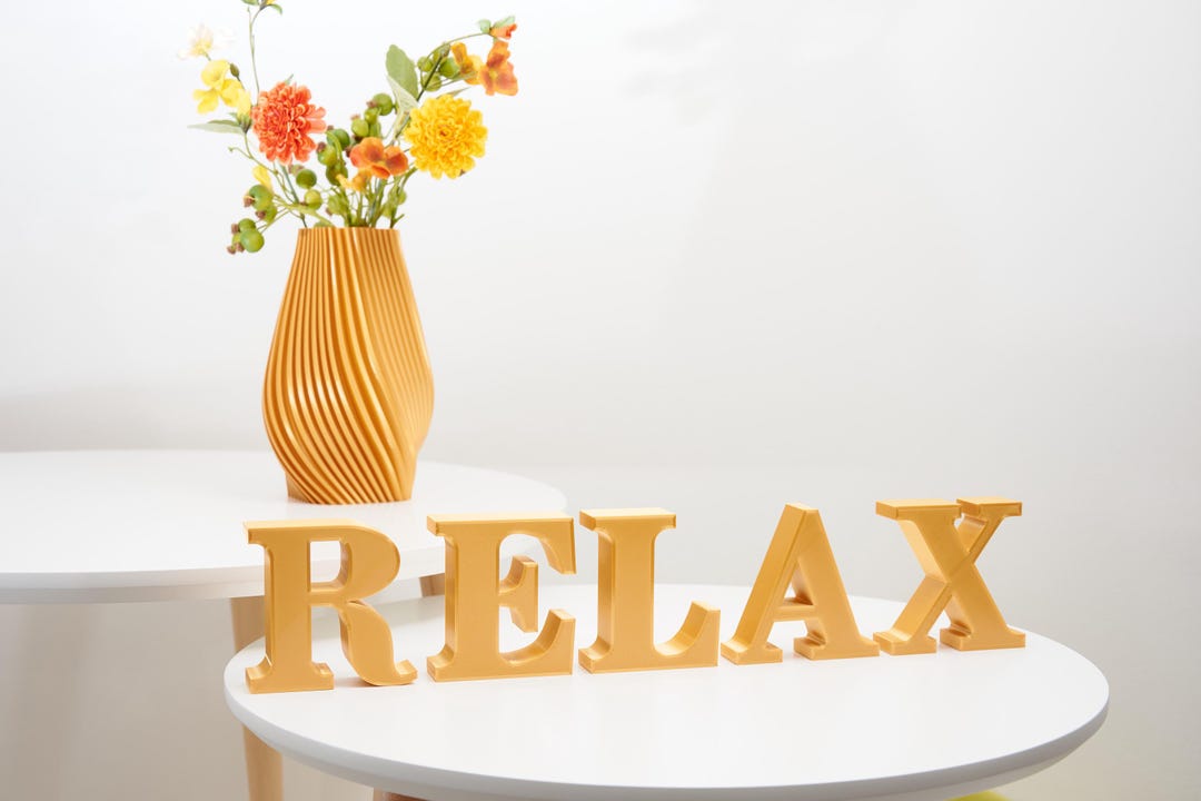 Relax Sign | Freestanding Relax Letters | Bathroom Ornament | Shelf or ...