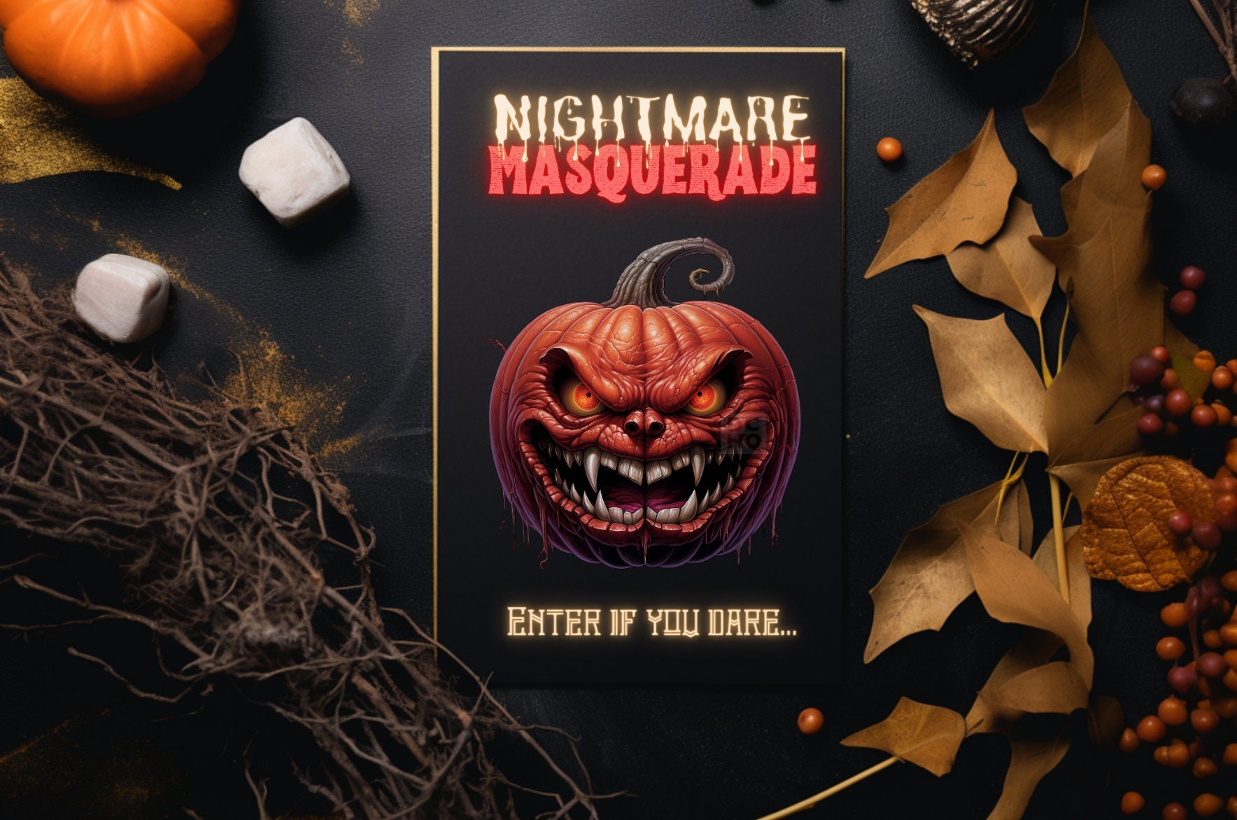 Scary Pumpkin Clipart, Jack O Lantern Digital Download, PNG Halloween ...