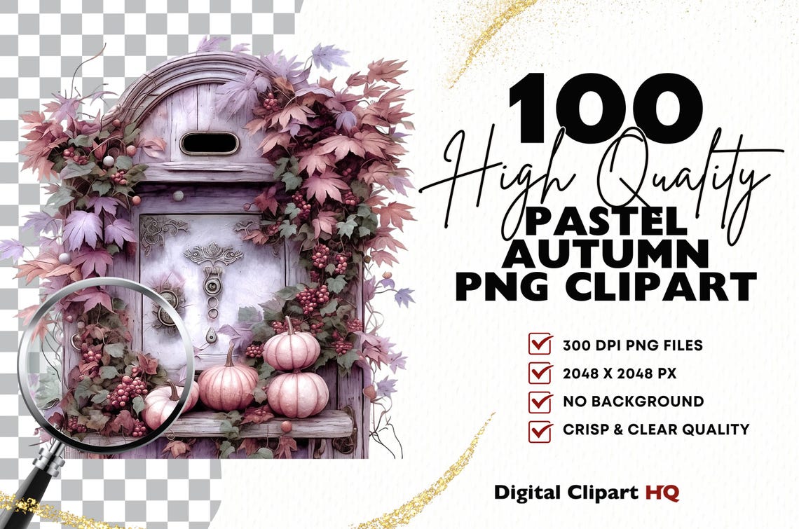 Pastel Autumn PNG Clipart Big Bundle Watercolor Pastel Halloween PNG ...