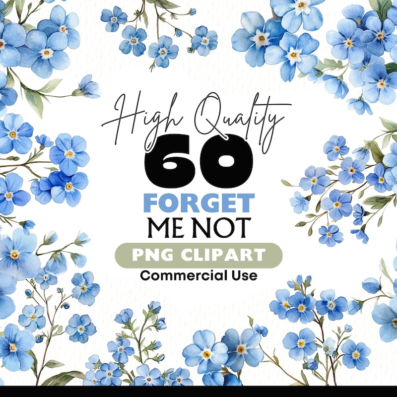 Blue Flower Art Printable - Etsy UK