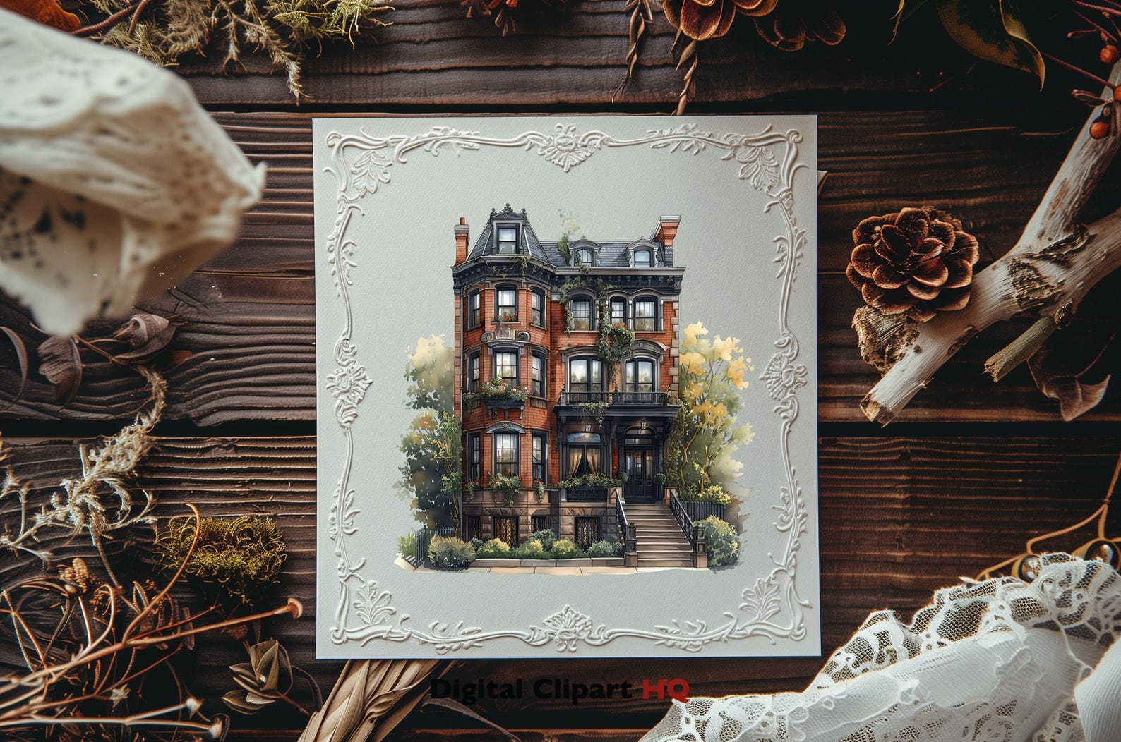 Brownstone Building Clipart Bundle Manhattan Apartment Buildings ...