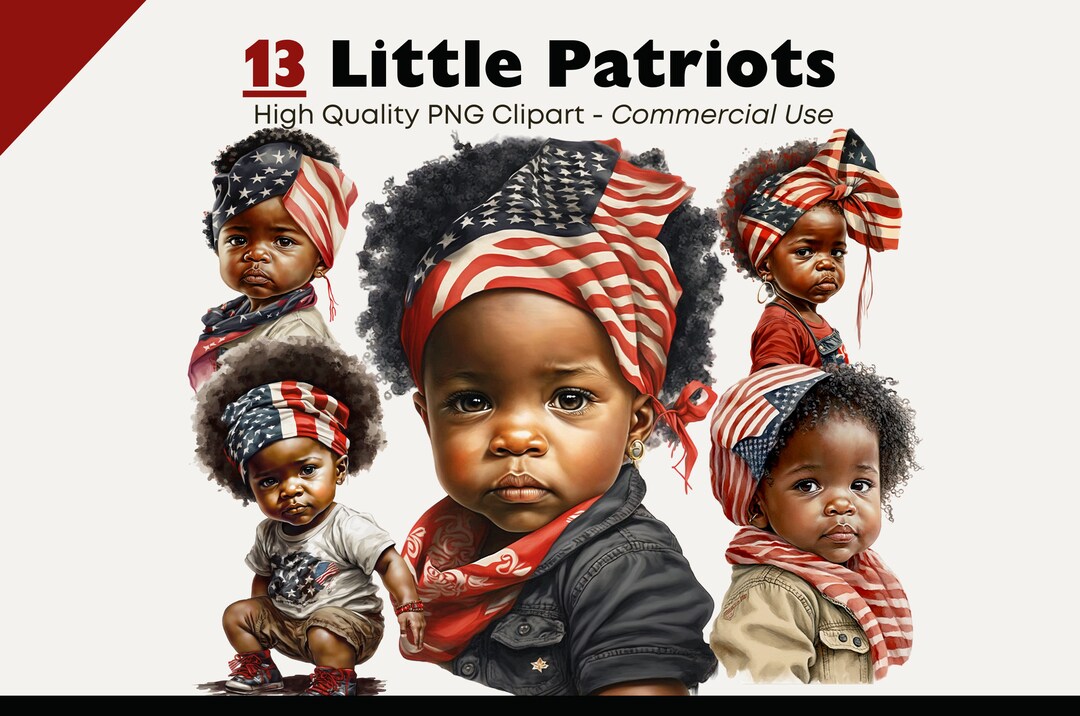 4th of July Baby Clipart Bundle, Independence Day PNG, Patriotic ...