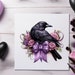 Purple Rose Raven Clip Art, Raven PNG, Corby PNG, Black Bird Clipart ...