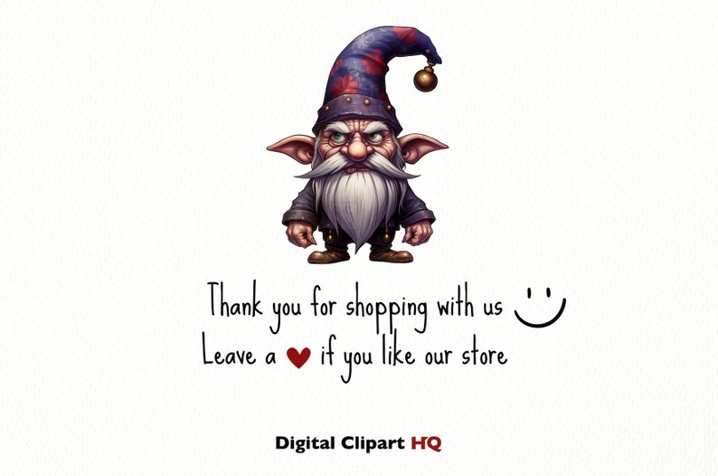 Grumpy Gnome Clipart Bundle, Magical Elf Watercolor PNG, Goblin Digital ...
