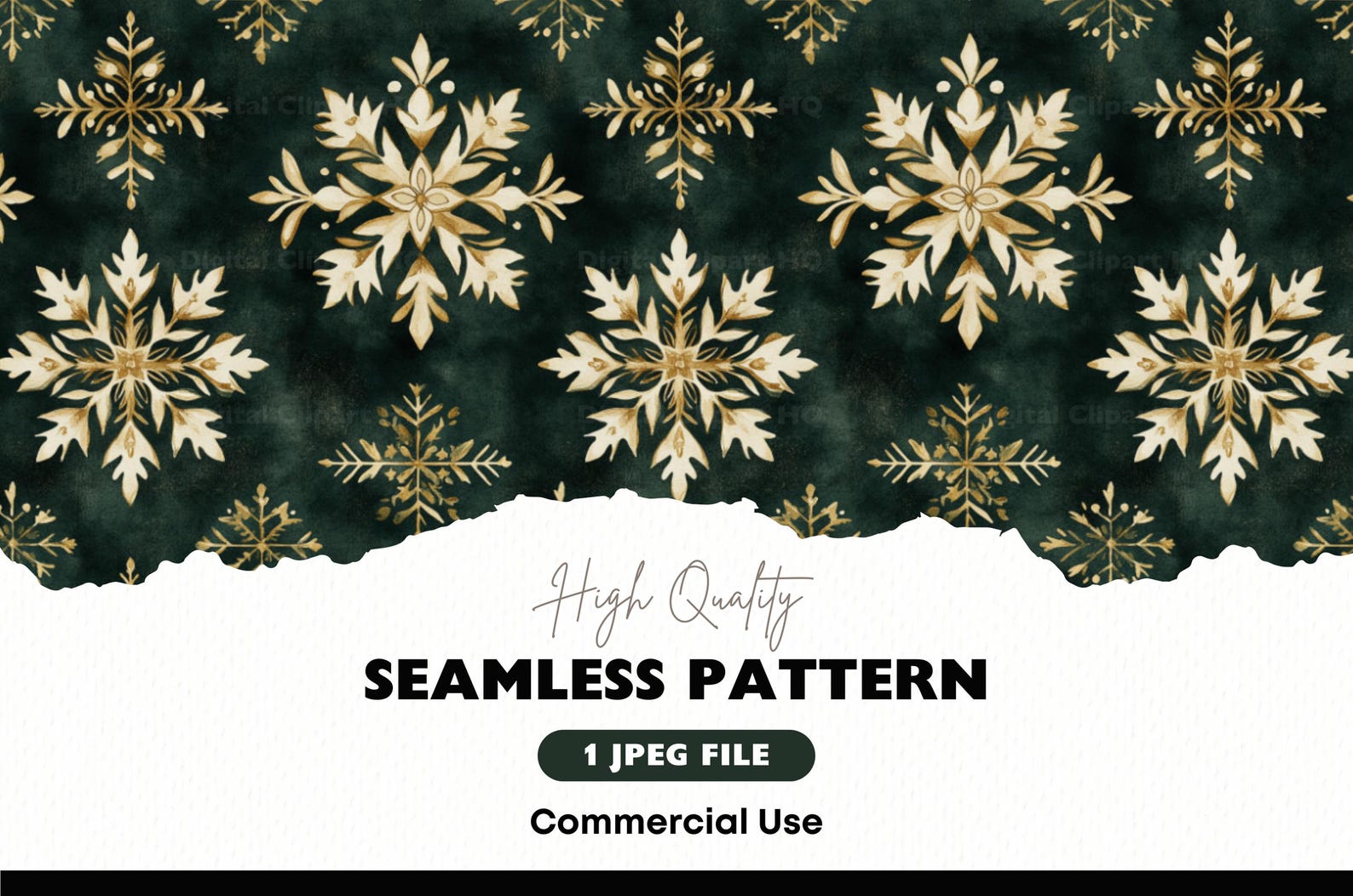 Classic Christmas Seamless Pattern JPEG Watercolor Digital Paper ...