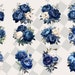 Blue Peony Clipart Bundle, Watercolor Peonies Clipart Graphics Set ...