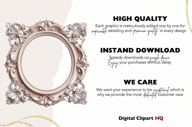 Victorian Frame Clipart PNG, Beige Ornate Vintage Frames, Antique ...