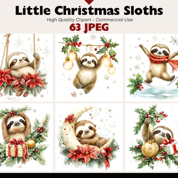 Sloth Christmas - Etsy