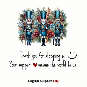 Christmas Nutcracker Clipart Bundle, Blue Nutcrackers Watercolor, Cute ...