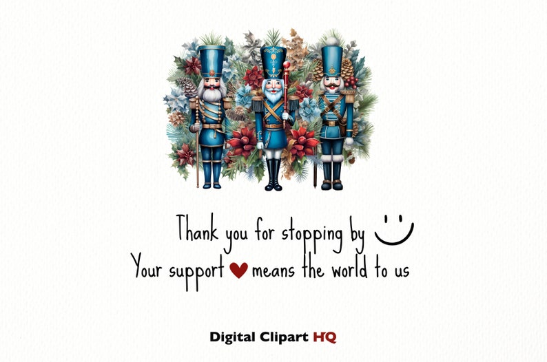 Christmas Nutcracker Clipart Bundle, Blue Nutcrackers Watercolor, Cute ...