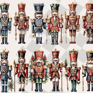Christmas Nutcracker Clipart Bundle, Yuletide Watercolor, Cute ...