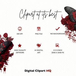 Red Rose Moth Clip Art, Moth PNG, Butterfly PNG, Red Butterfly Clipart ...