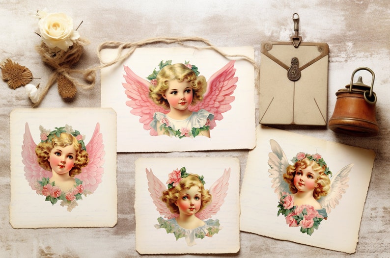 Vintage Angel Clipart Classic Angel PNG Old-fashioned Cherub - Etsy