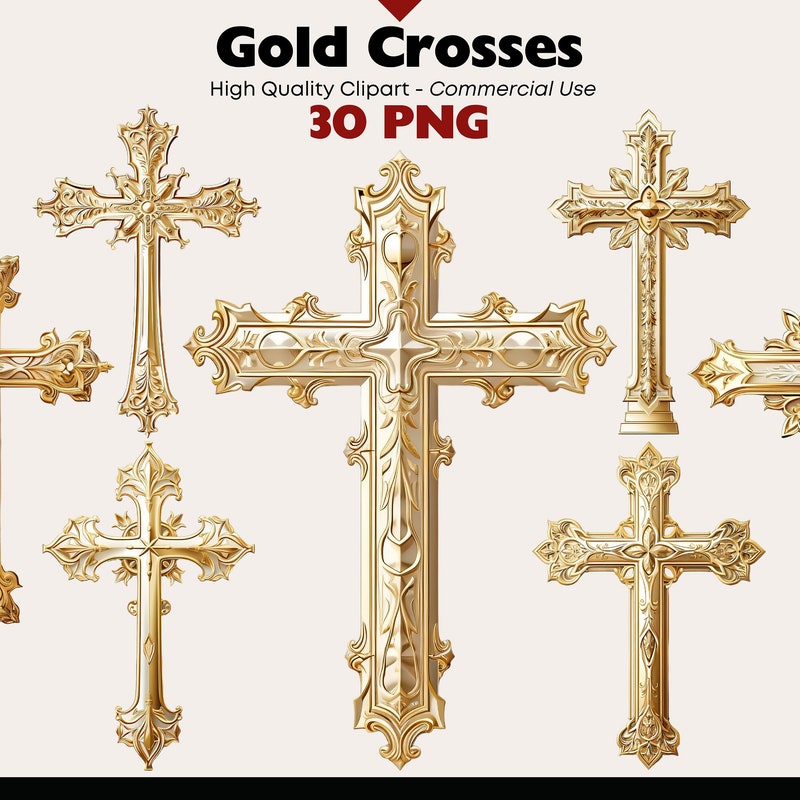Gold Crosses on Canvas - Etsy