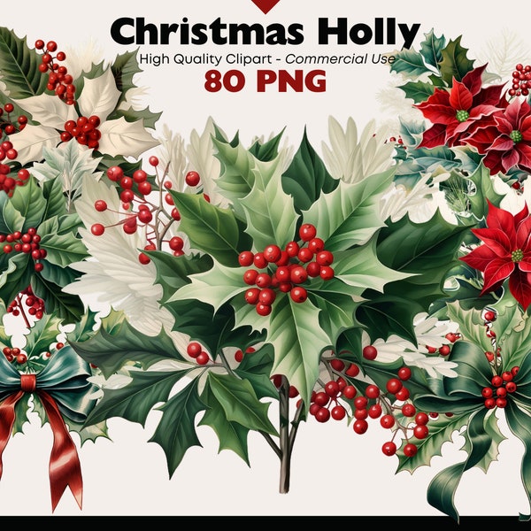 Christmas Holly - Etsy