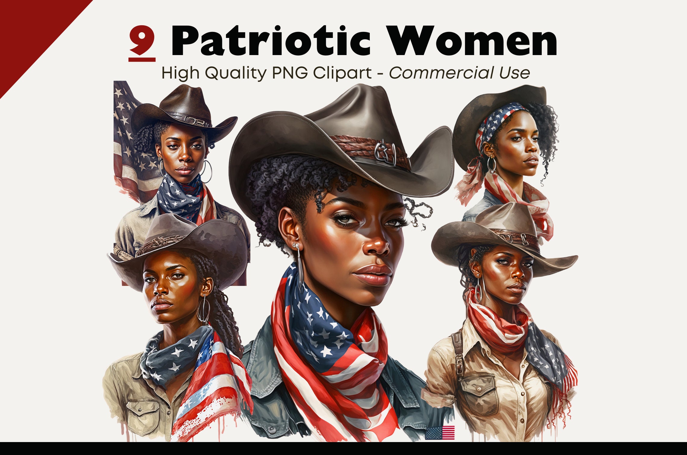 Patriotic Women Clipart, Western PNG, Patriotic Female Graphics, 4th of ...