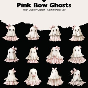 Cute Ghost Clipart Bundle Watercolor Spooky Season Graphics Digital ...