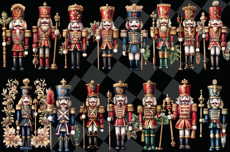 Christmas Nutcracker Clipart Bundle, Yuletide Watercolor, Cute ...