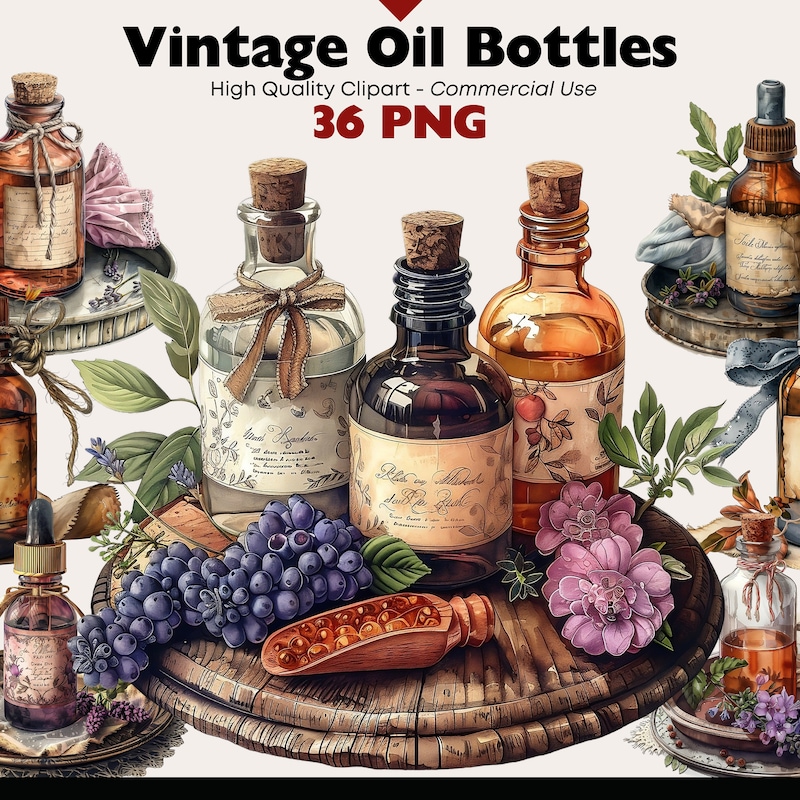 Essential Oil Clipart - Etsy