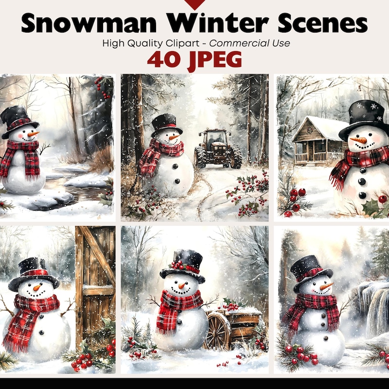 Winter Scene Printables - Etsy
