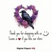 Purple Rose Raven Clip Art, Raven PNG, Corby PNG, Black Bird Clipart ...