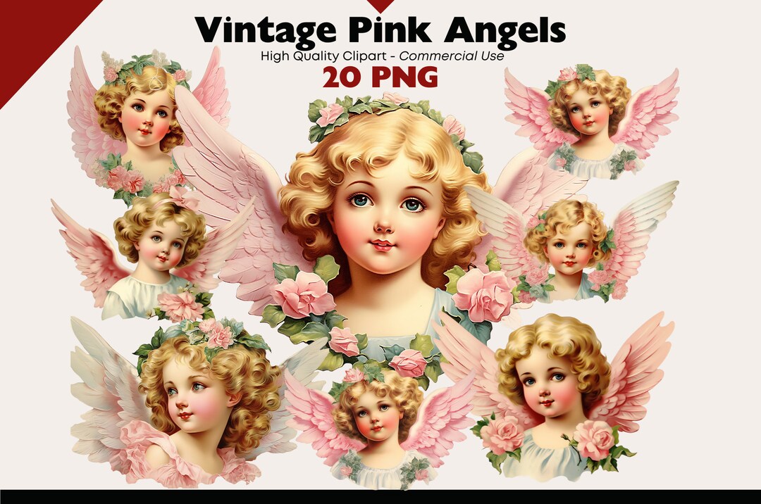 Vintage Angel Clipart, Classic Angel PNG, Old-fashioned Cherub ...