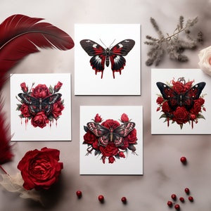 Red Rose Moth Clip Art, Moth PNG, Butterfly PNG, Red Butterfly Clipart ...