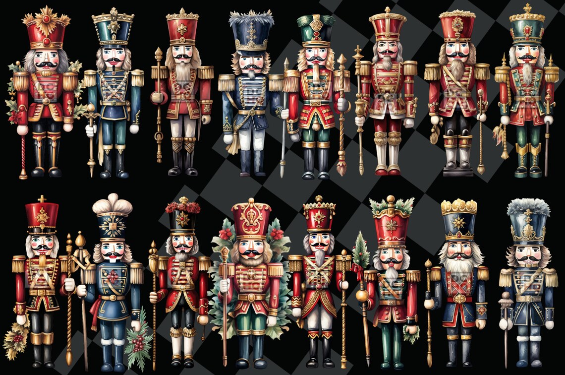 Christmas Nutcracker Clipart Bundle Yuletide Watercolor Cute - Etsy