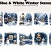 Winter Scenes Clipart Bundle Snowy Landscapes Graphics Digital Download ...