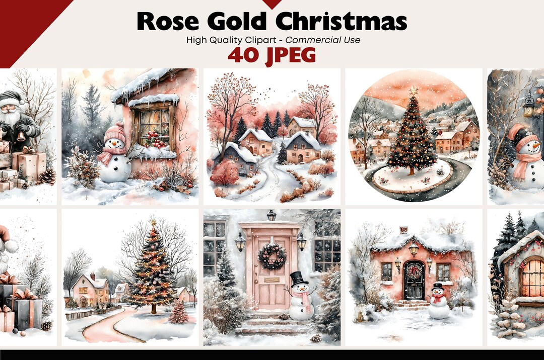 Winter Scenes Clipart Bundle Snowy Landscapes Graphics Digital Download ...