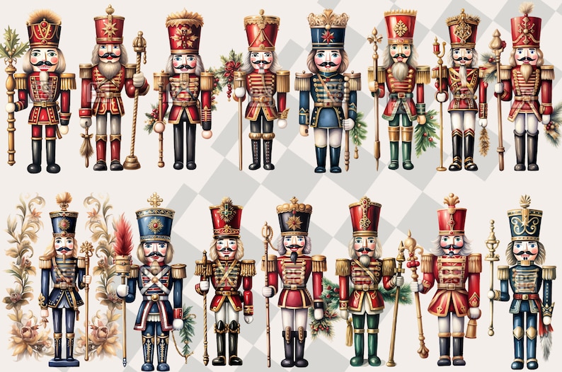Christmas Nutcracker Clipart Bundle, Yuletide Watercolor, Cute ...