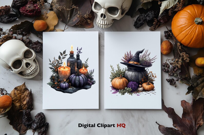 Witches Brew Clipart Bundle Watercolor Magic Potion Graphics PNG ...