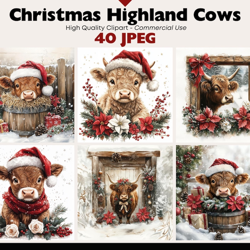 Cow Landscape Clipart - Etsy UK