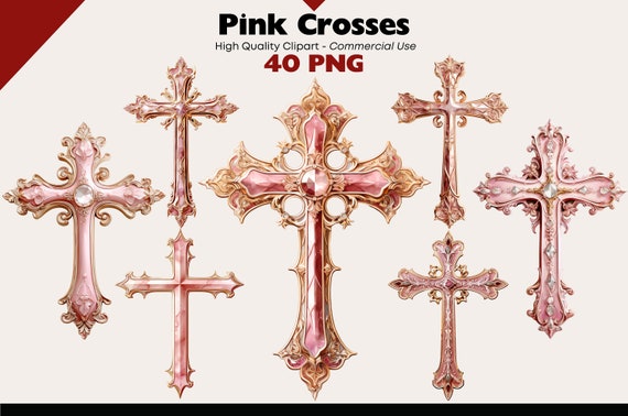Croce Rosa Clipart Easter Christian Cross Pink Clip Art PNG