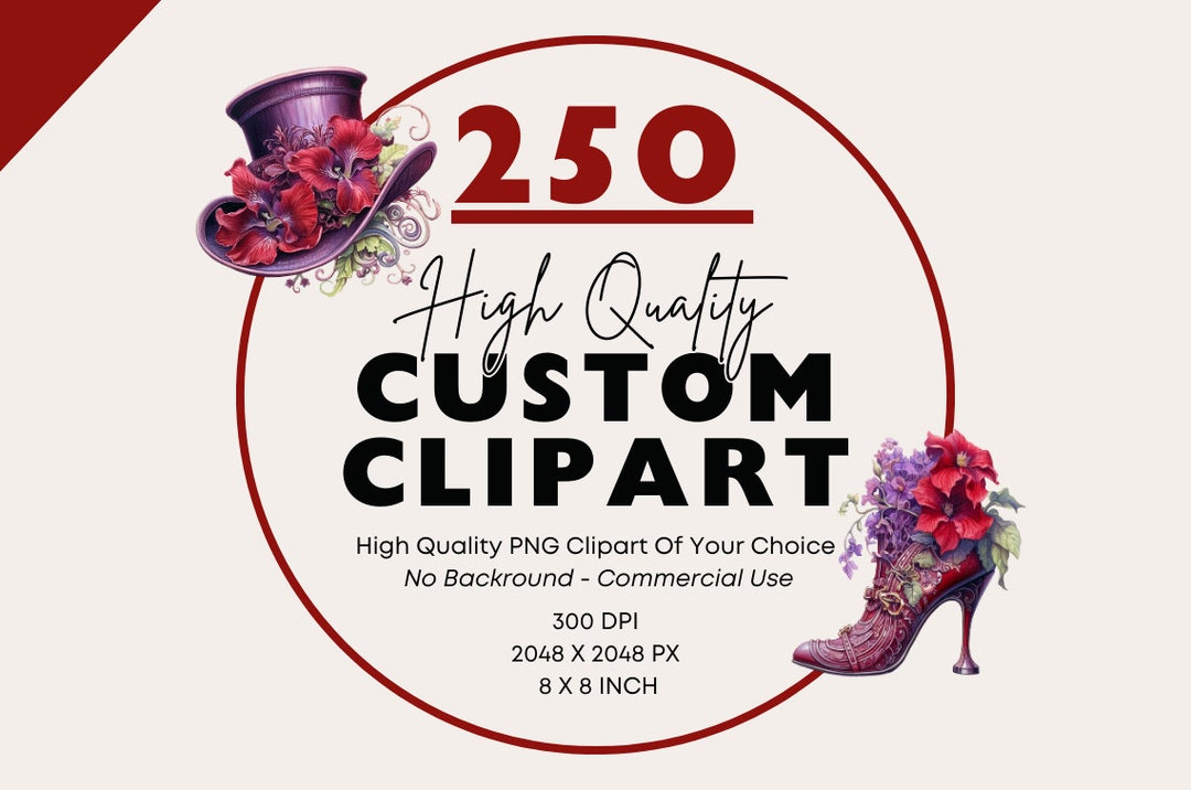 250 Custom Order Clipart for Personal and Commercial Use, Custom PNG ...