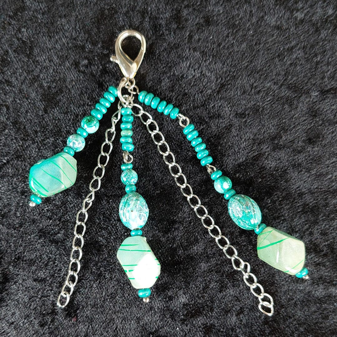 Sustainable Jewelled Zip Charm, Pull Charm, Zip Pull, Bag Charm, Gift ...