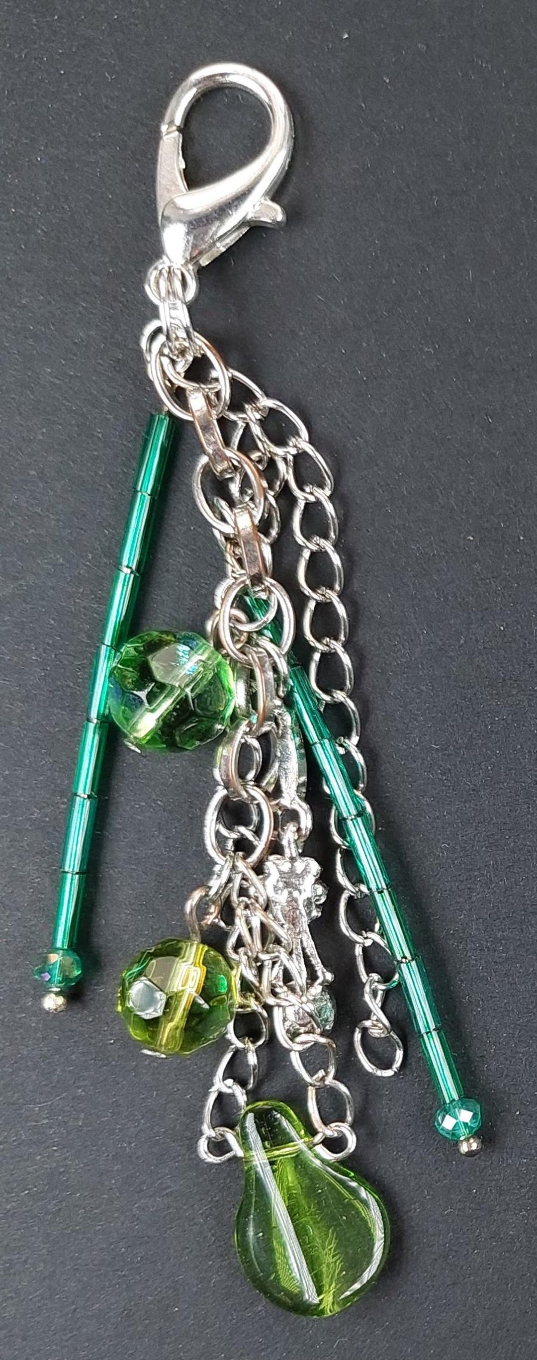 Sustainable Jewelled Zip Charm, Pull Charm, Zip Pull, Bag Charm, Gift ...