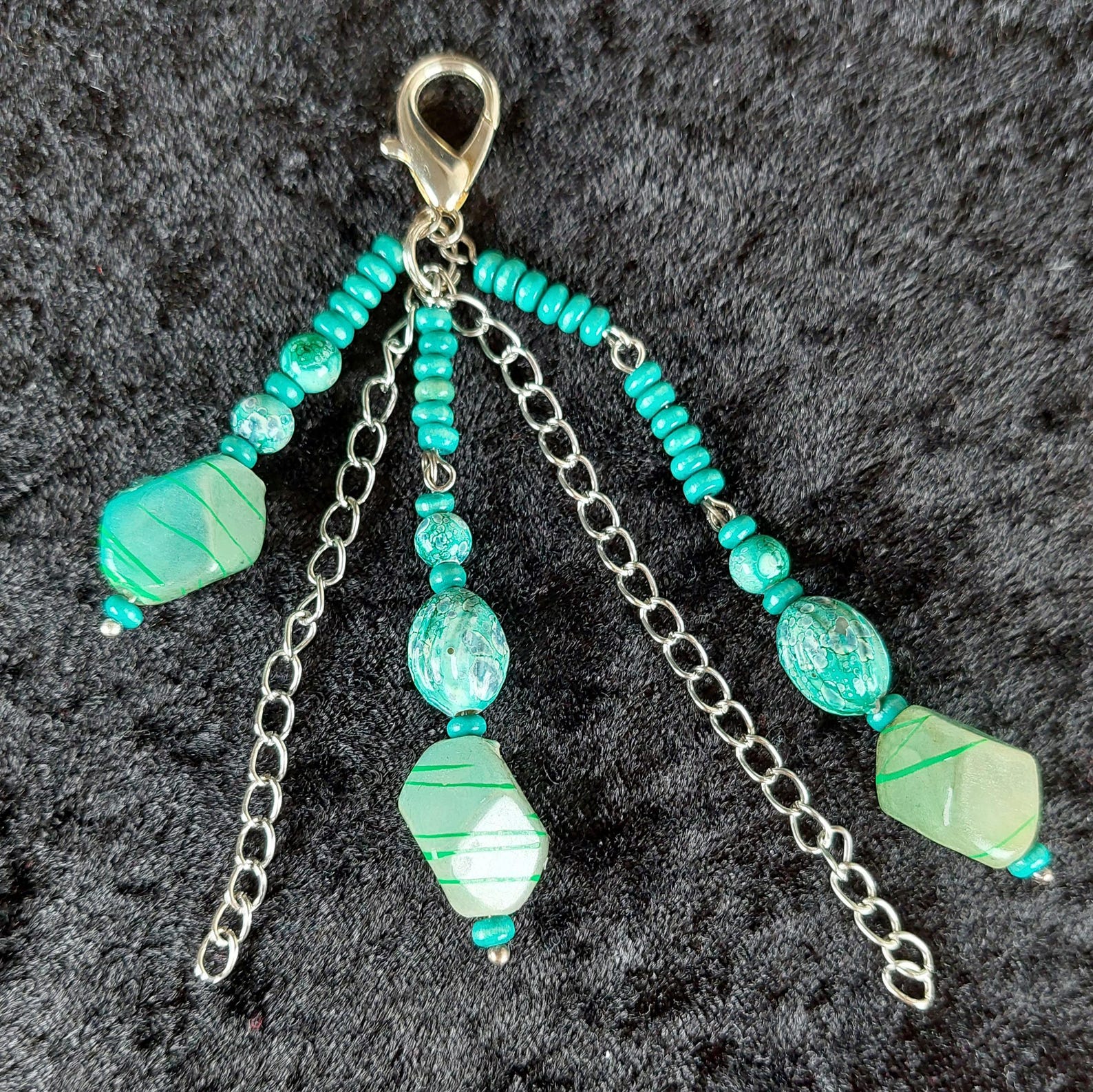 Sustainable Jewelled Zip Charm, Pull Charm, Zip Pull, Bag Charm, Gift ...