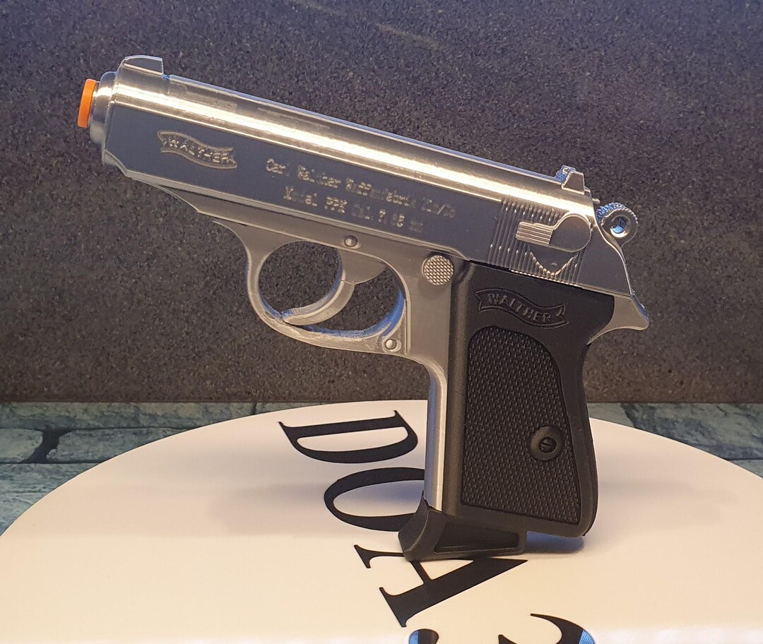 3D Printed Walther PPK Silver Edition Replica Rigid for Cosplay and ...