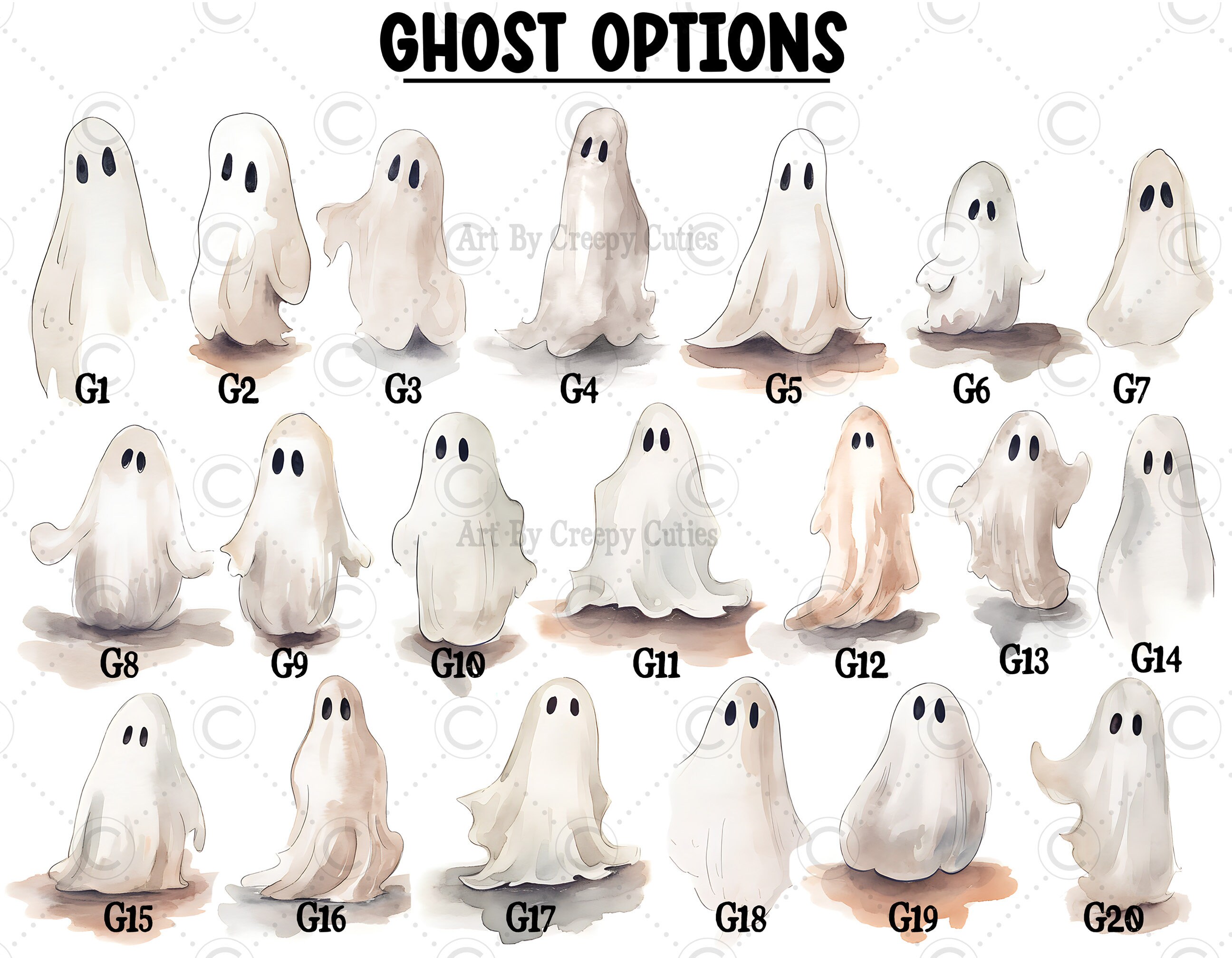 Personalized Ghost Family Print, Gothic Home Decor, Halloween Ghost ...