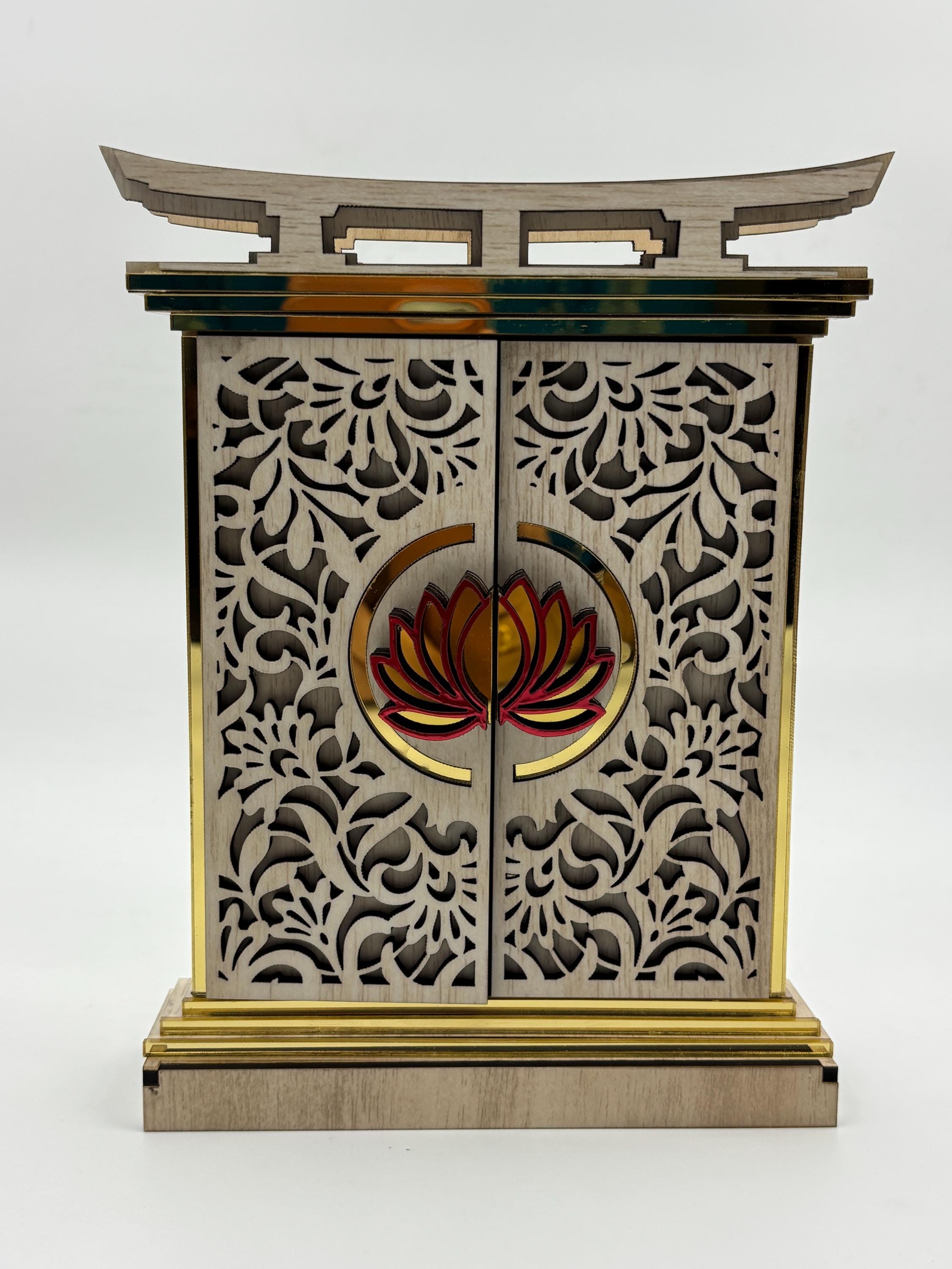 Handcrafted Elite Wood SGI Gohonzon Lotus Sutra Shrine, Traditional ...