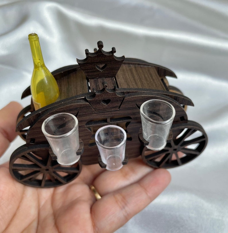 Miniature Handcrafted Wooden Beer Cart ,vintage Elegance on Wheels ...