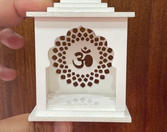 Miniature Walnut Wooden Temple (6cm), Mini Temple , Indian Wooden House ...