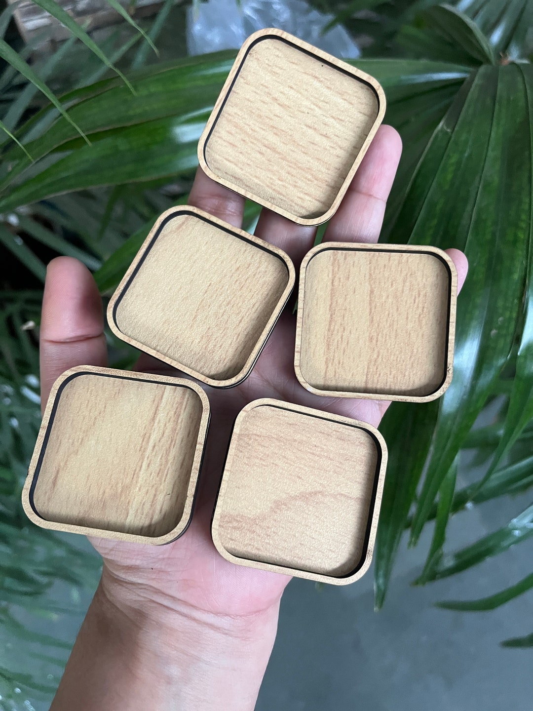 Set of 10x Intal Beech Wood Square 4.5cm Shapes Cutout - Etsy
