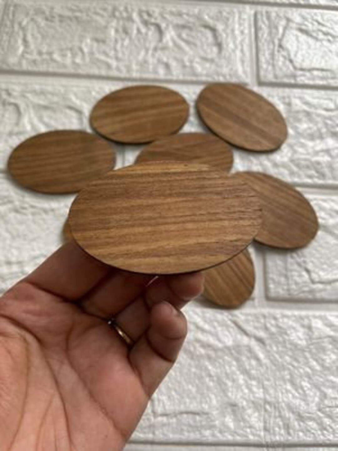 Set of 10x Wooden Oval (6cm) Shapes Cutout ,craft Tag Decoration, Laser ...