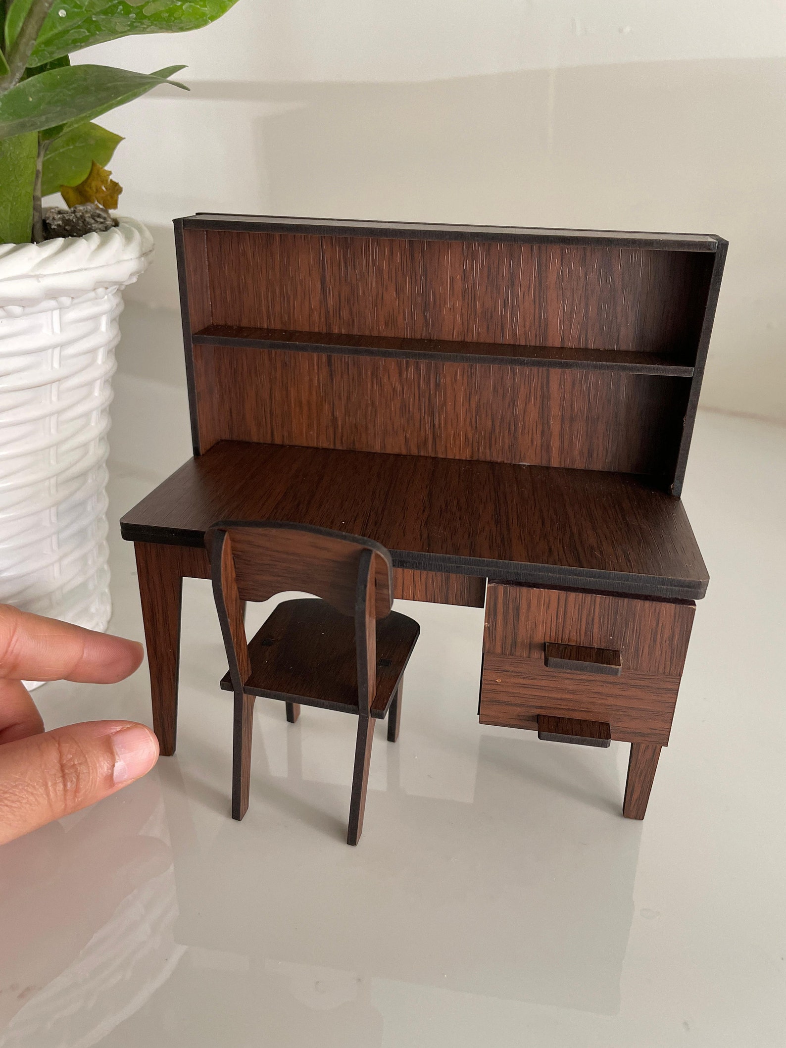 Miniature Wooden Study Table (14cm), Mini Study Table , Indian Wooden ...