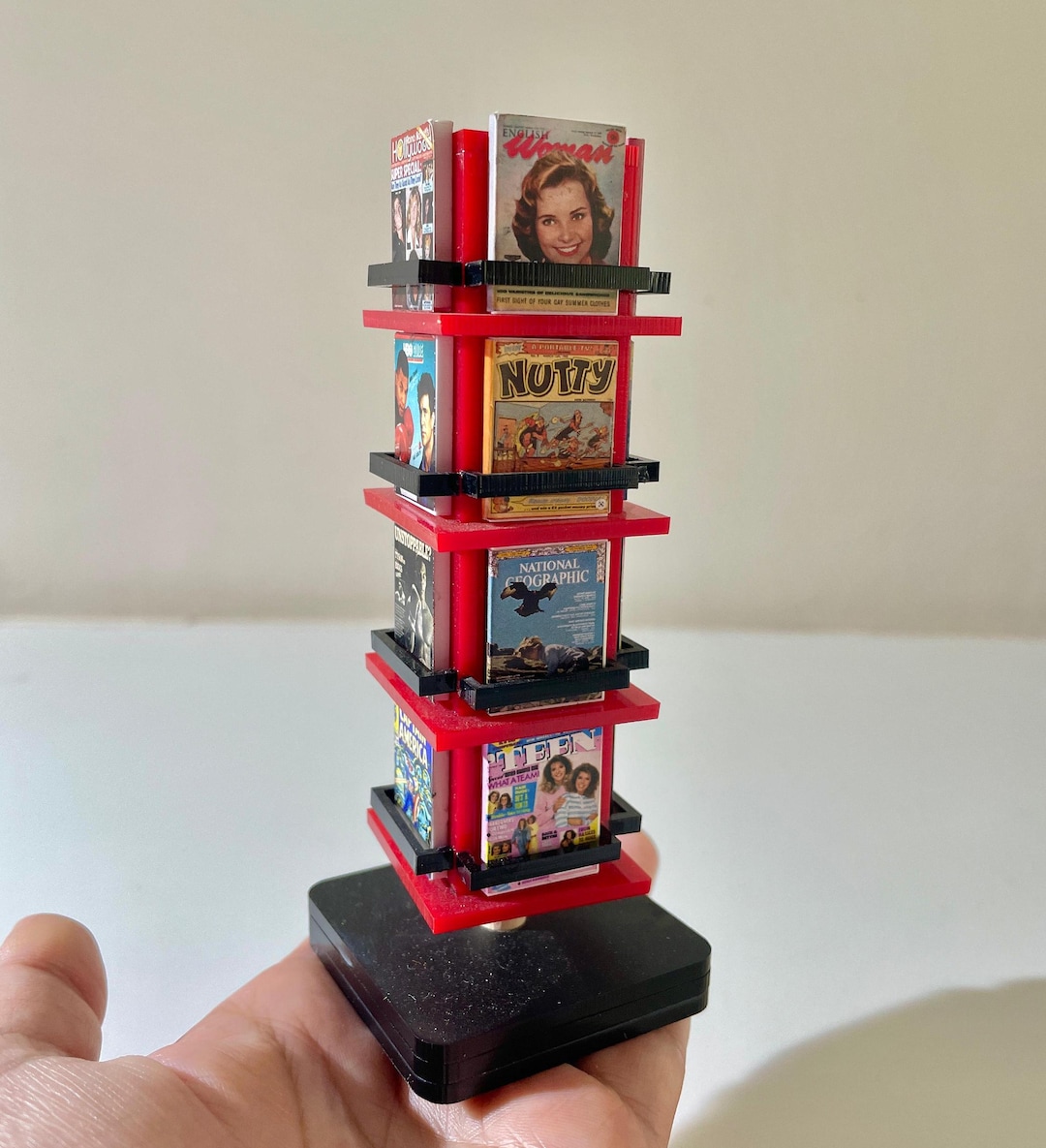 Miniature Revolving Magazines Organizer, Mini Magazine Holder , Indian ...